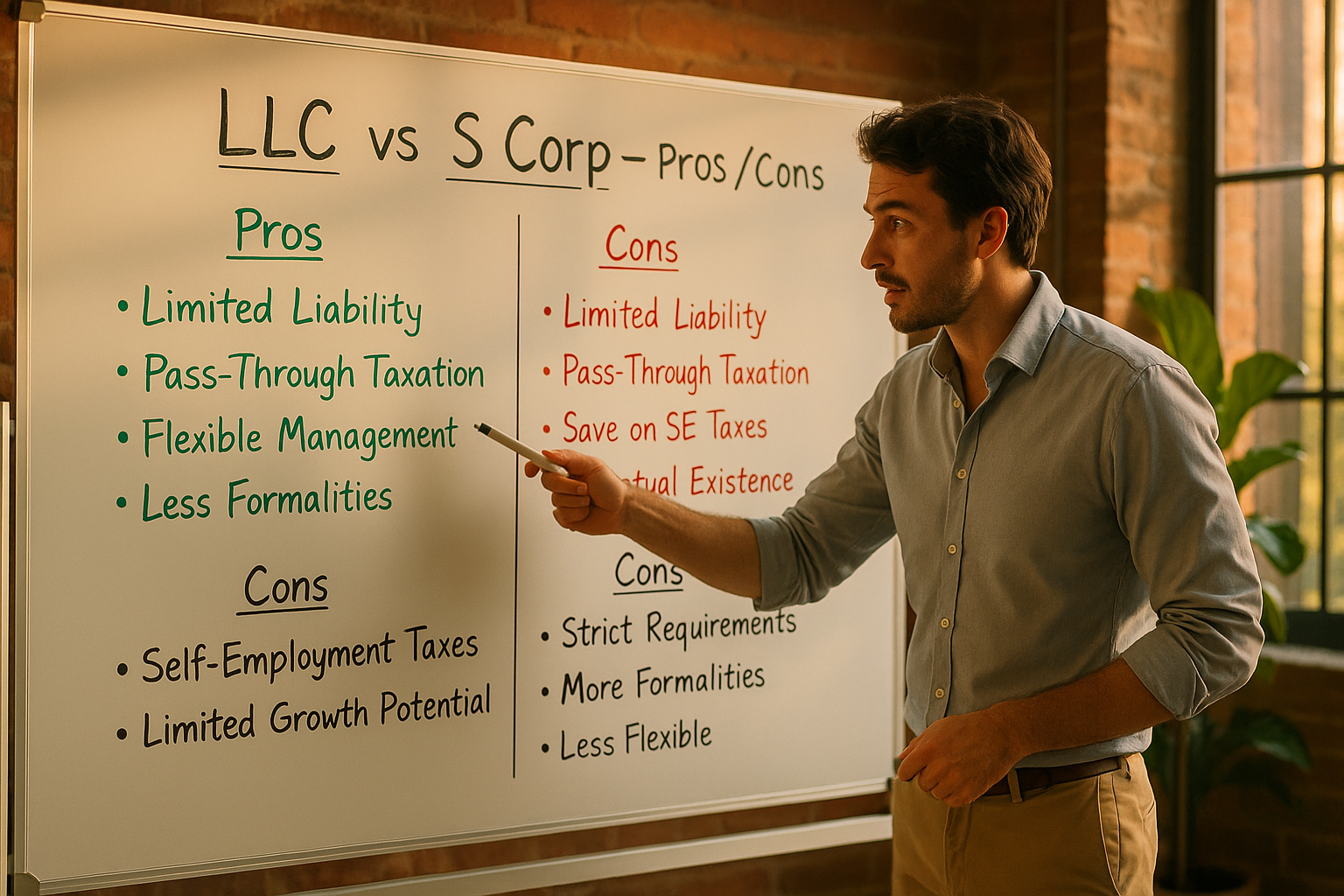 Cómo elegir la estructura de negocio correcta (LLC, S Corp o C Corp)